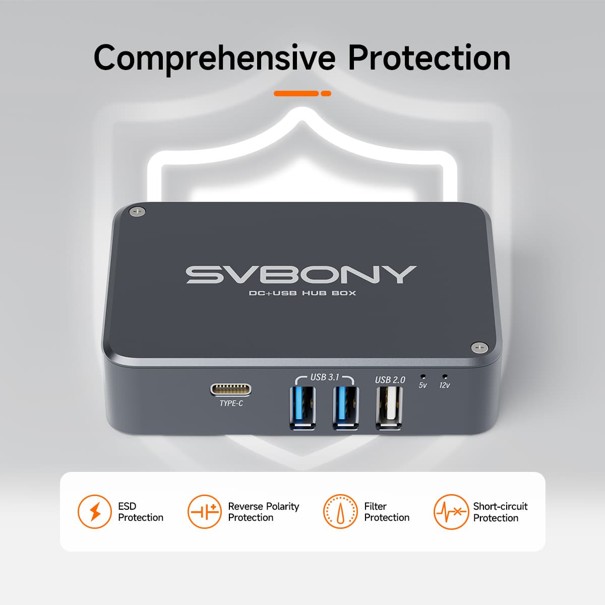 SVBONY SV241 Astronomy Micro DC+USB HUB Power Box USB3.1 High-speed Re