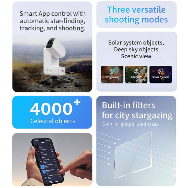 SeeStar S30 All-In-One Dual Lens Smart Telescope